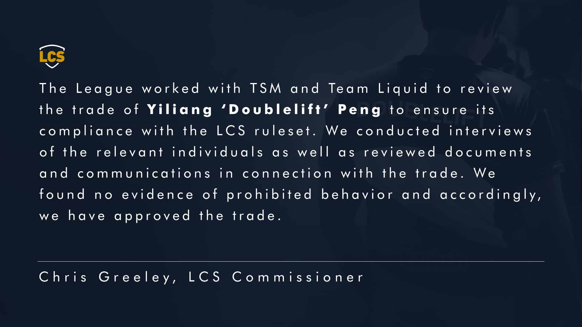League of Legends: Doublelift Officially Returns to TSM