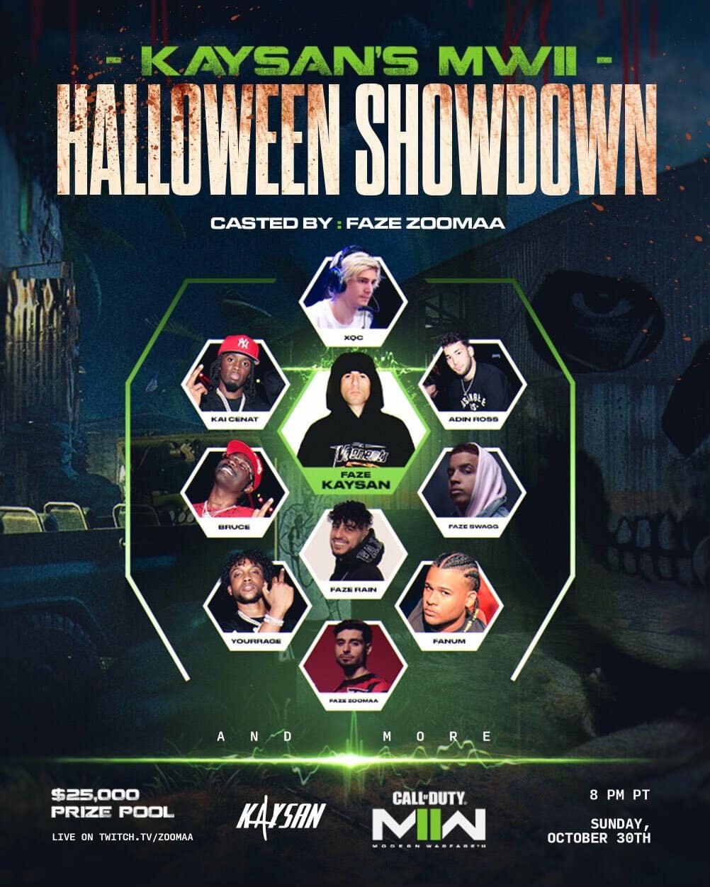 FaZe Kaysan Hosting CoD MWII Halloween Showdown Tonight