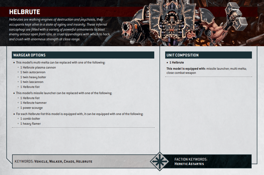 Warhammer 40k Chaos Space Marine Datasheets are Here, and They Look Terrifying