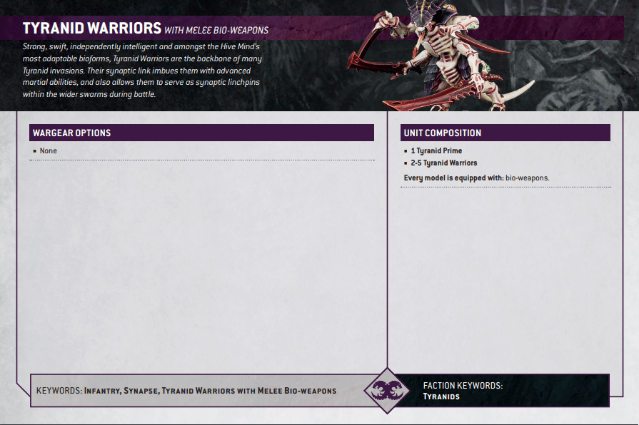 Warhammer 40k Tyranids Datasheets Showcases the Great Might of the ...