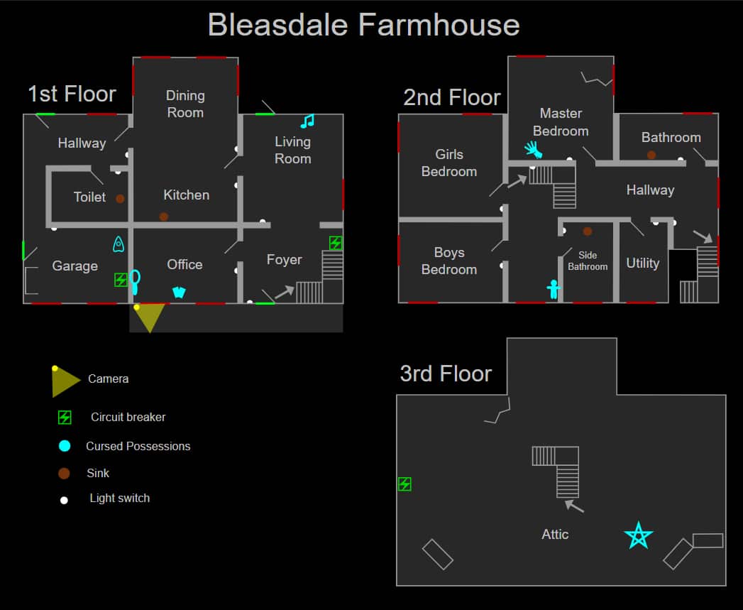 All The Cursed Objects Locations in Phasmophobia Small Maps