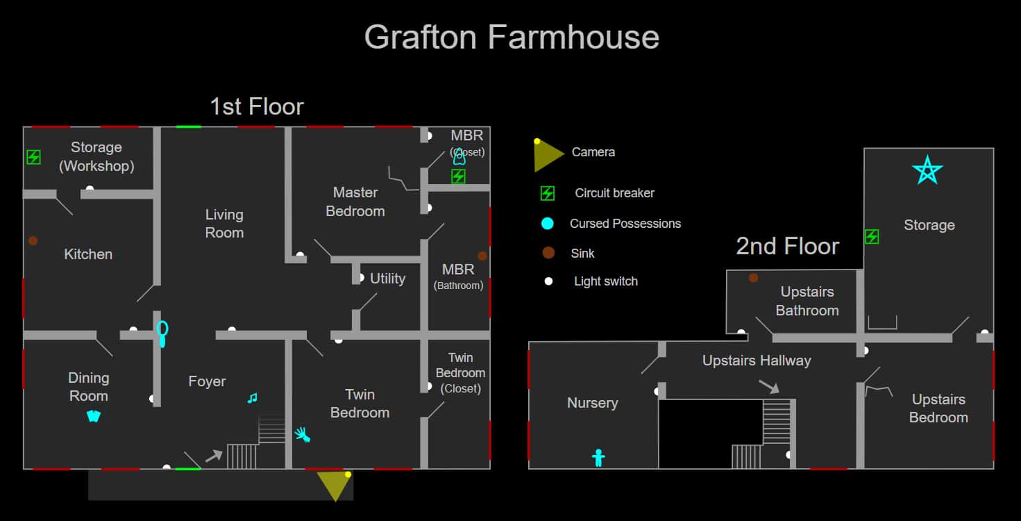 All The Cursed Objects Locations in Phasmophobia Small Maps