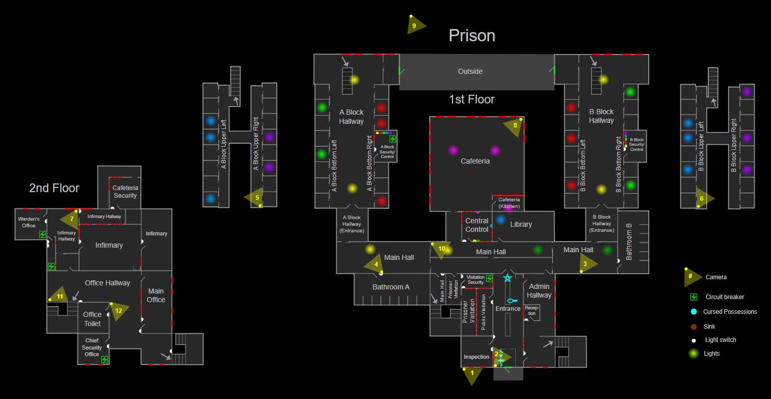 All The Cursed Objects Locations in Phasmophobia Medium And Large Maps