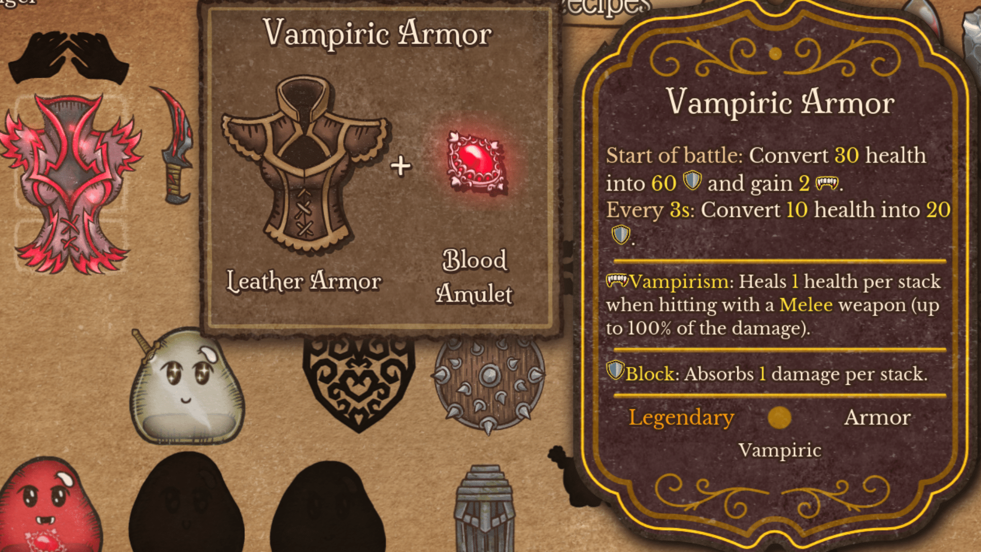 Backpack Battles Vampiric Armor: How Do You Get the Bloody Item and Use ...
