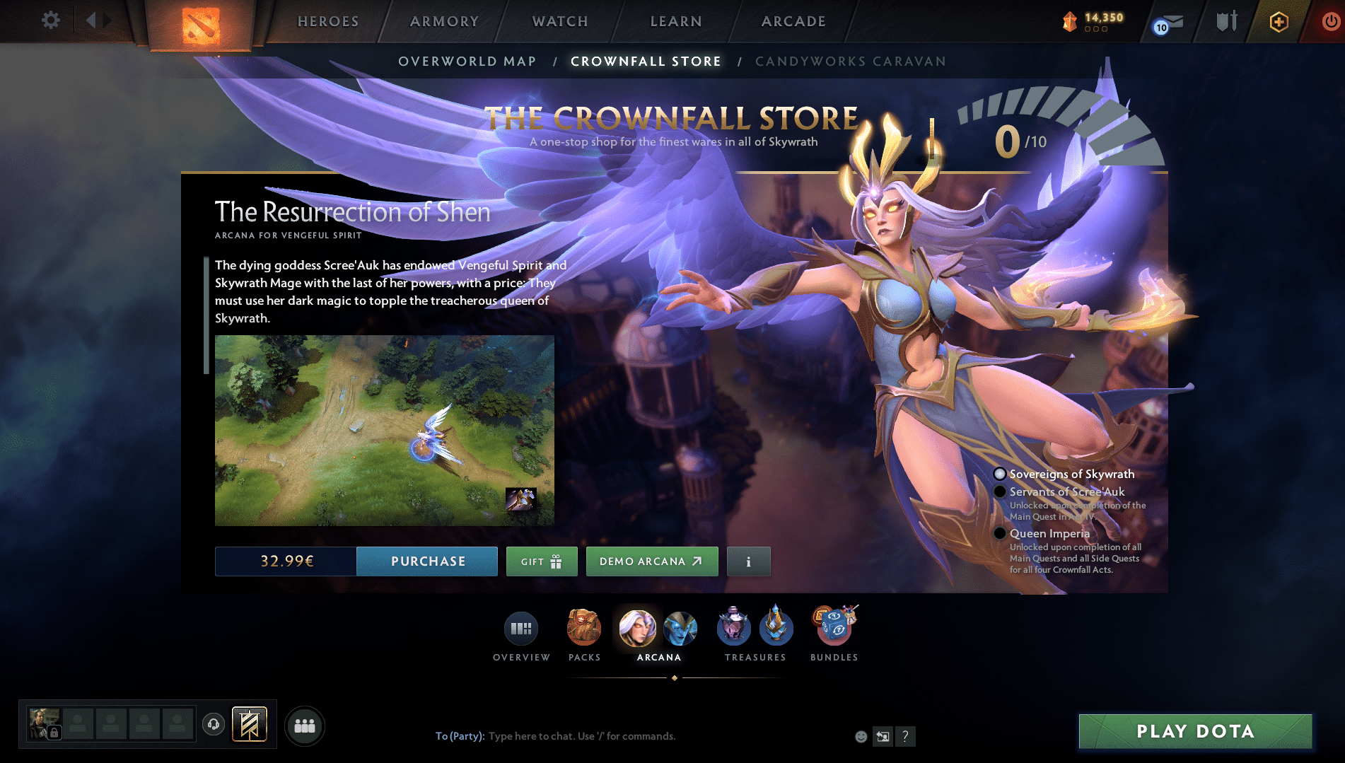 Dota 2 Crownfall Arcana – How To Get Bonus Styles For Vengeful Spirit and Skywrath Mage ...