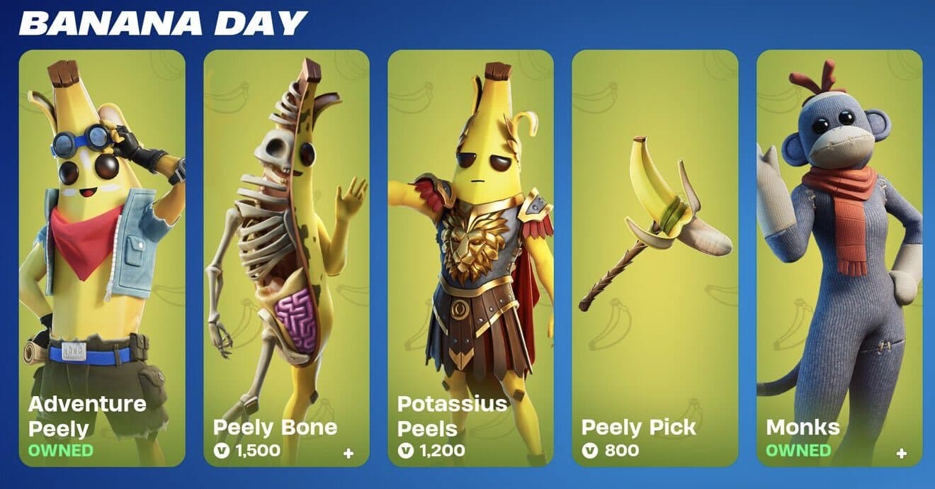 Go Bananas! Fortnite Banana Day Festivities Relaunch Peely Skins