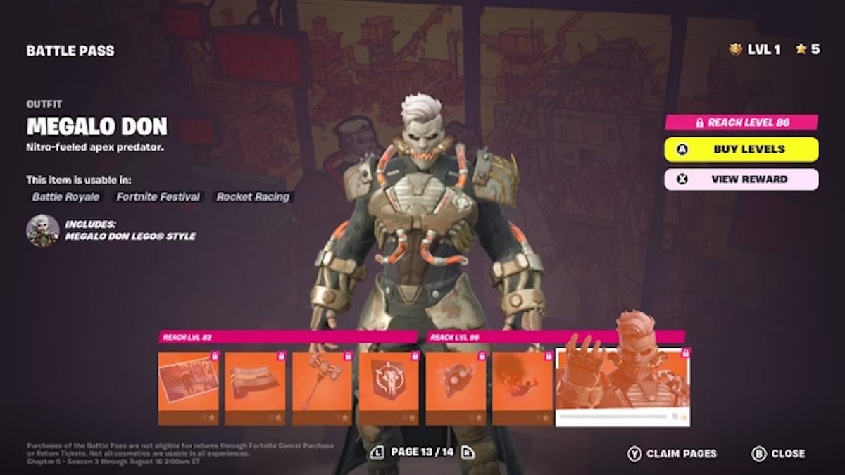 All Battle Pass Fortnite Rewards for C5 S3