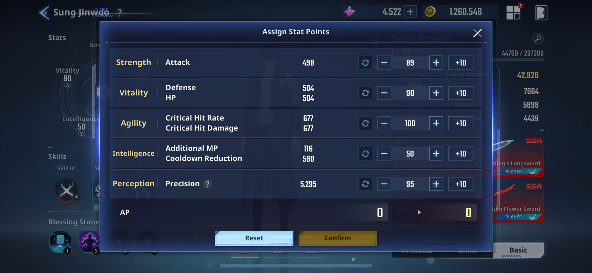 Best Solo Leveling Arise Stats