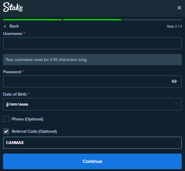Stake Referral Code: Use CANMAX to enter the Raffle