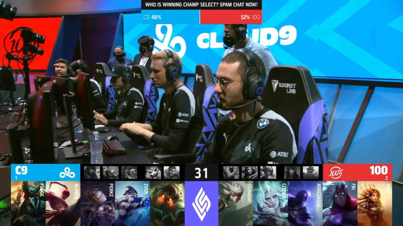 LoL: 2021 LCS Championship Semifinal Recap- Cloud9 vs 100 Thieves