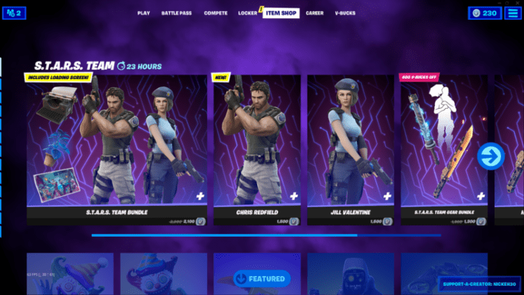 Fortnite Welcomes Resident Evil's Chris Redfield & Jill Valentine