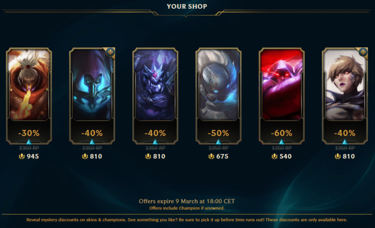 LoL: Your Shop Has Returned!