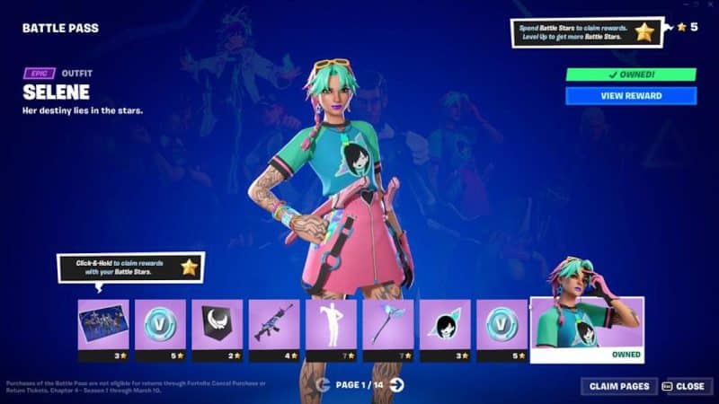Fortnite Chapter 4 Battle Pass – All Tiers and Rewards