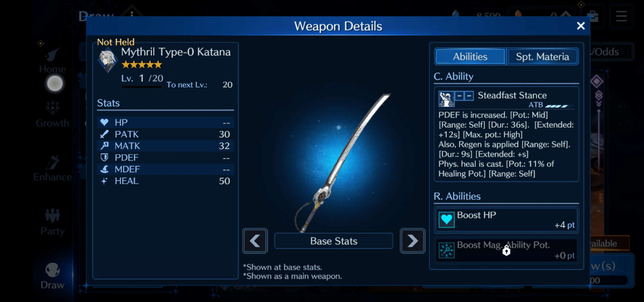 Final Fantasy 7 Ever Crisis Young Sephiroth Weapons Ranked