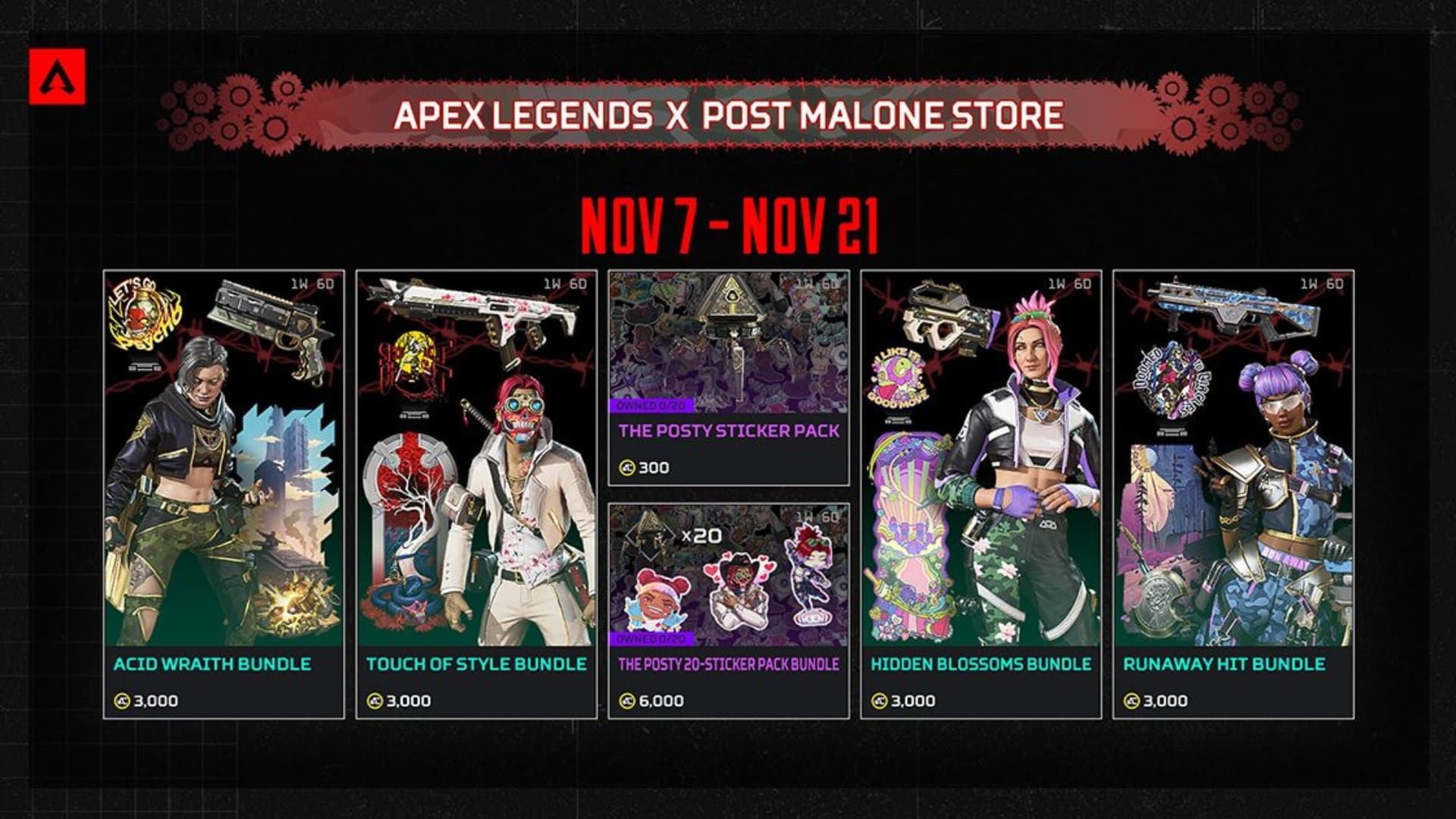 Apex Legends x Post Malone Collaboration Event Details