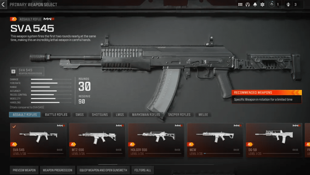 Top 5 Assault Rifles And Class Setups In Call of Duty: MW3