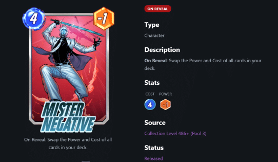 Mr Negative Deck Marvel Snap Build Guide