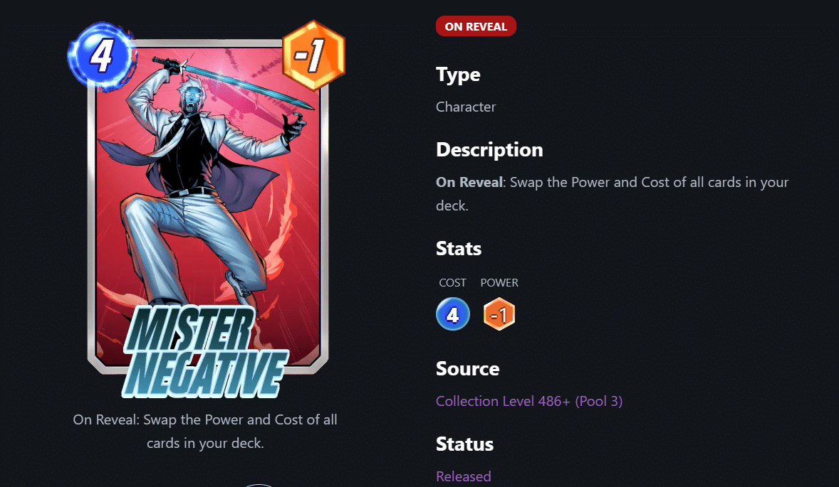 Mr Negative Deck Marvel Snap Build Guide