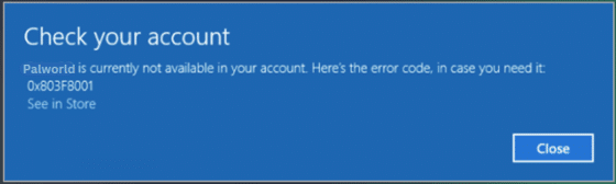 Palworld 0x803F8001 Error: How to Fix it