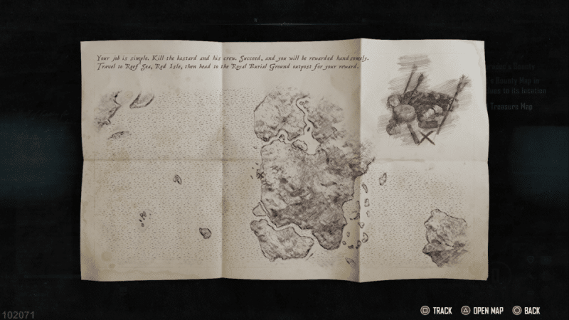 Skull and Bones Caradec's Bounty Map Location