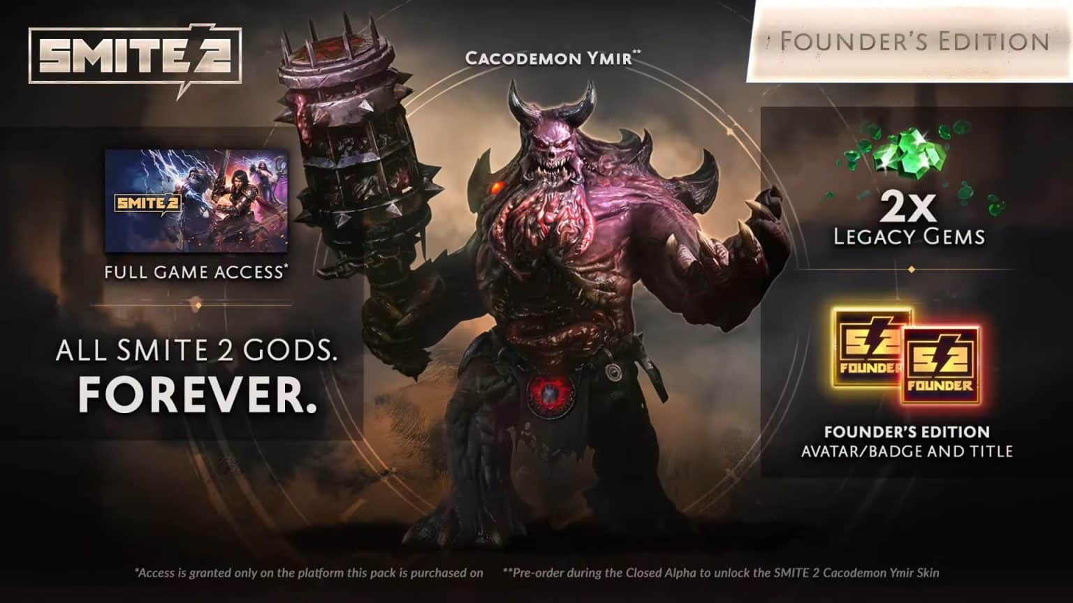 SMITE 2 Founder’s Edition Release Date and Closed Alpha Start Date ...