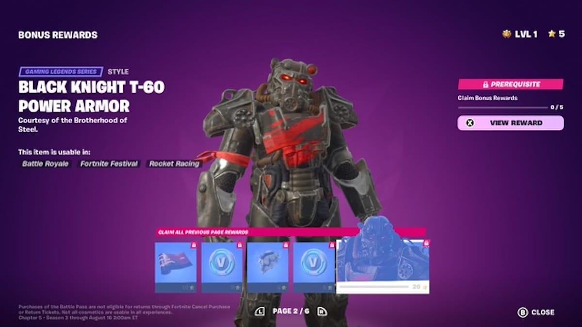 All Battle Pass Fortnite Rewards for C5 S3