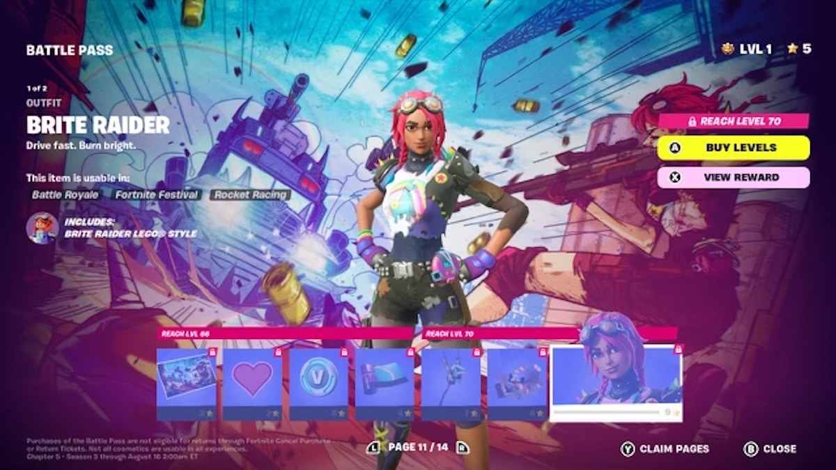 All Battle Pass Fortnite Rewards for C5 S3