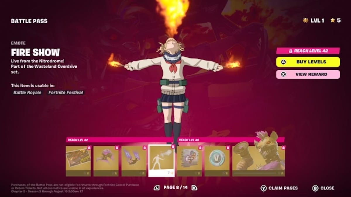 All Battle Pass Fortnite Rewards for C5 S3